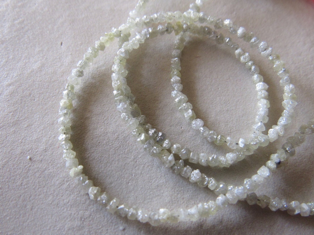 Very Light Yellow Rough Raw Uncut Diamond Rondelle Beads, Natural Yell ...
